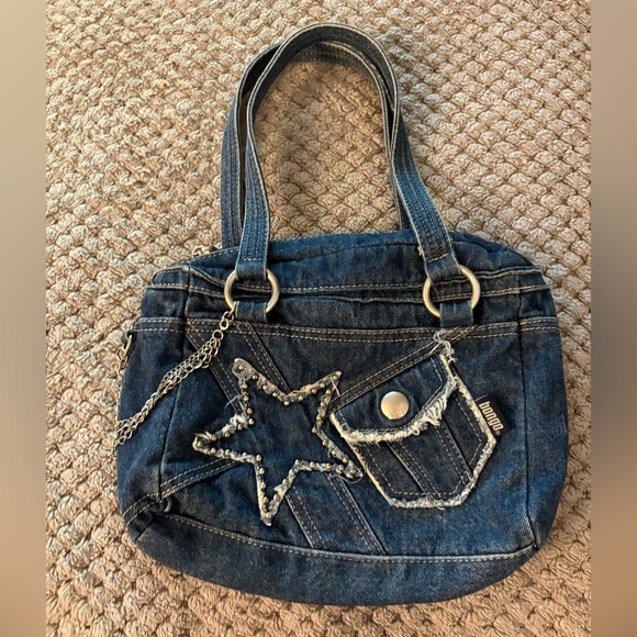 BONGO | Bags | Vintage Bongo Blue Mini Bag With Denim Design | Poshmark